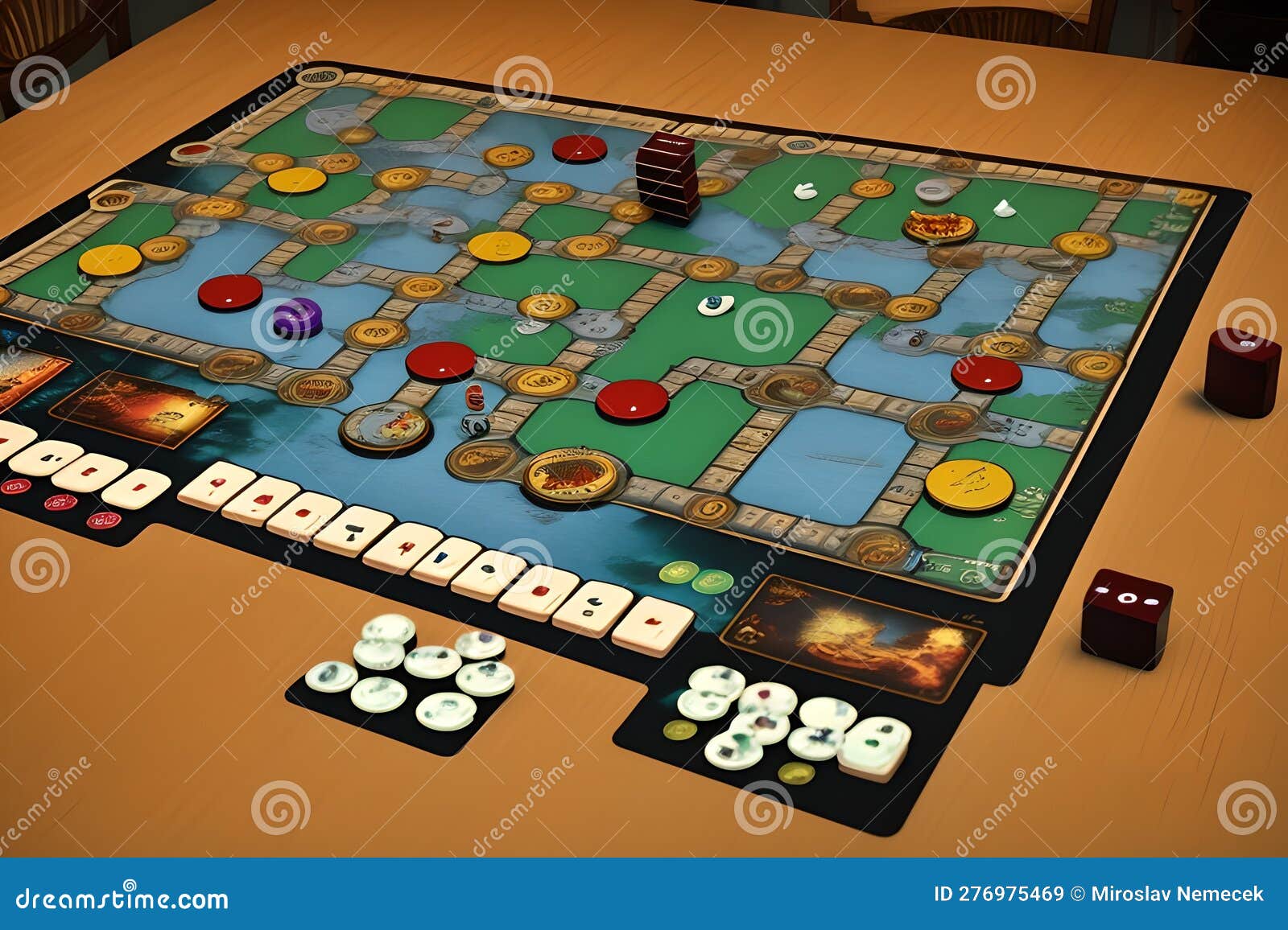 Table Board Game, Generative AI Illustration Stock Illustration ...