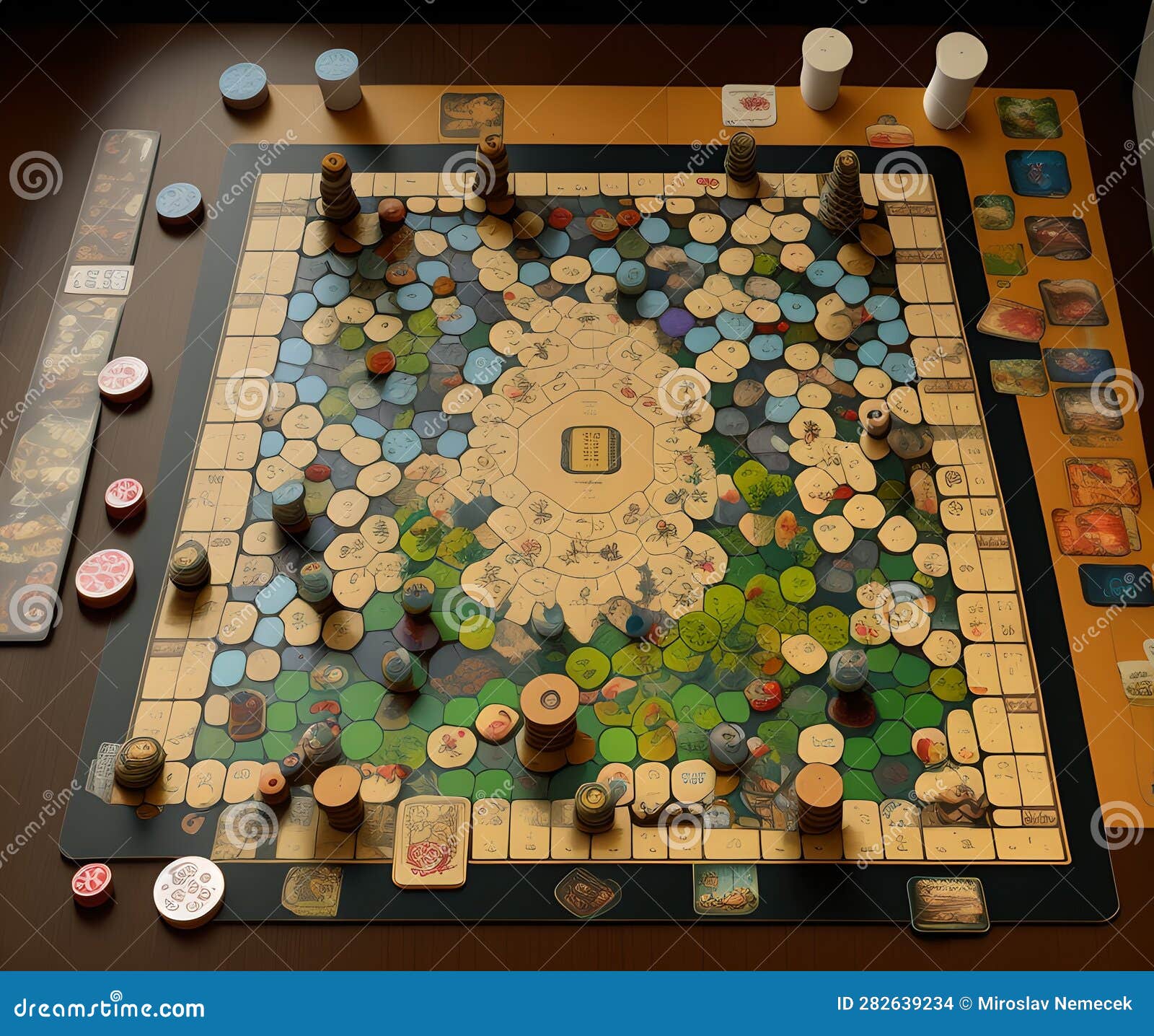 Table Board Game, Generative AI Illustration Stock Illustration ...