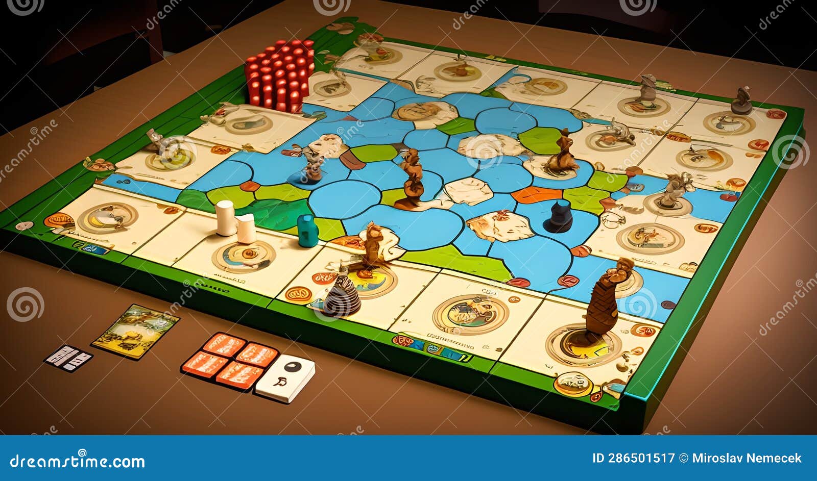 Table Board Game, Generative AI Illustration Stock Illustration ...