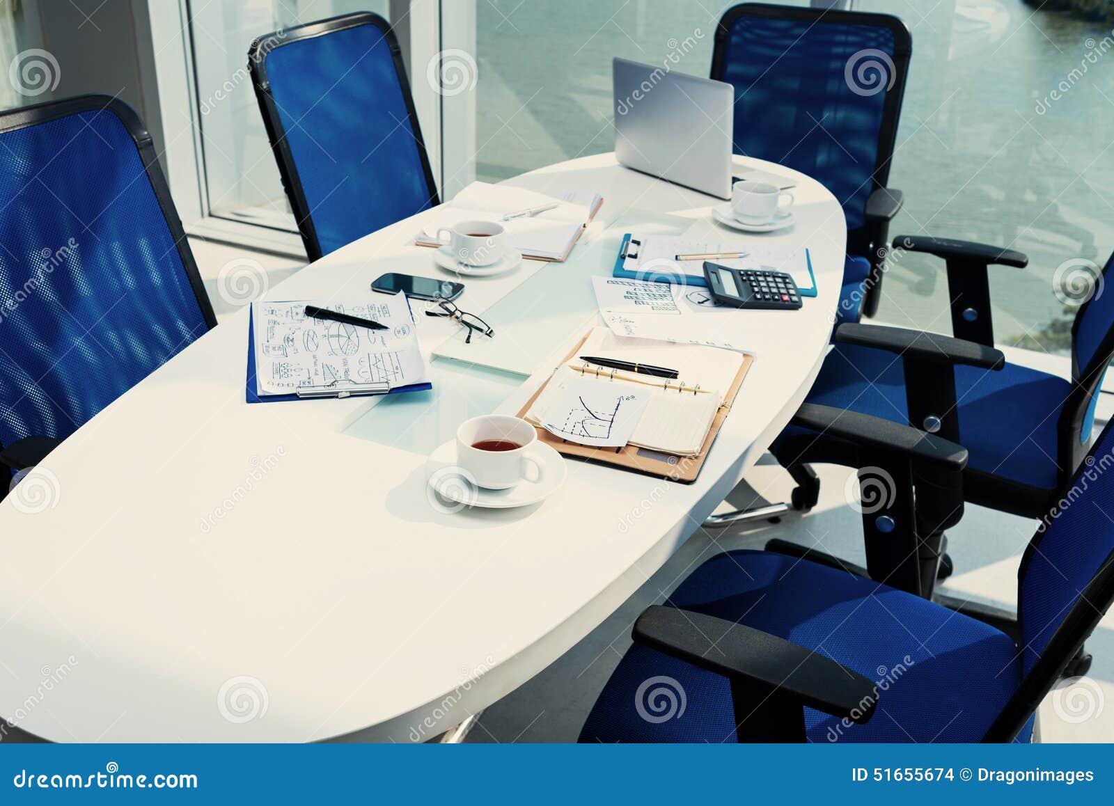 Table after Business Discussion Stock Photo - Image of strategy ...