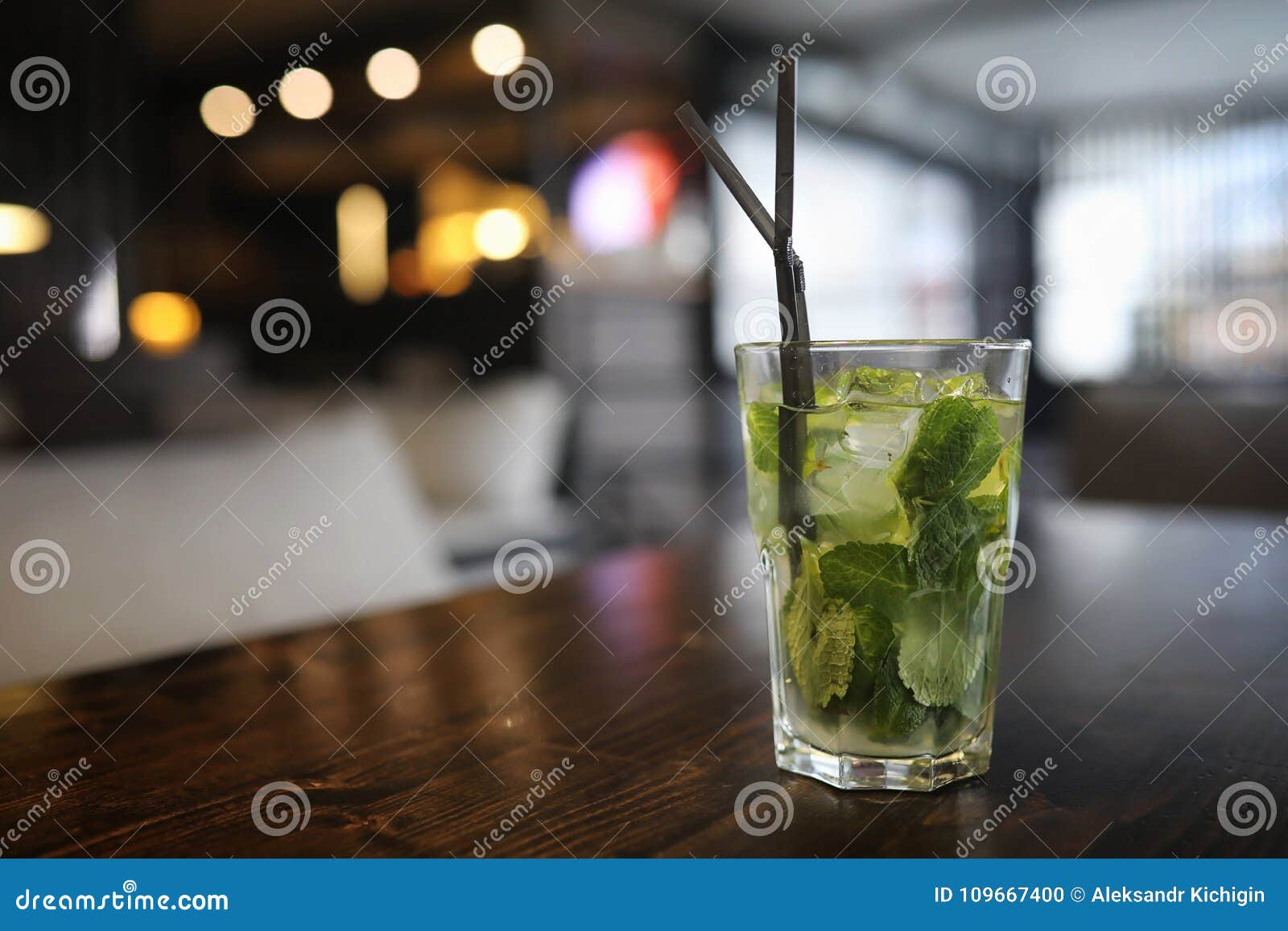 A Table in a Cafe with Objects Stock Photo - Image of beverage, iced ...