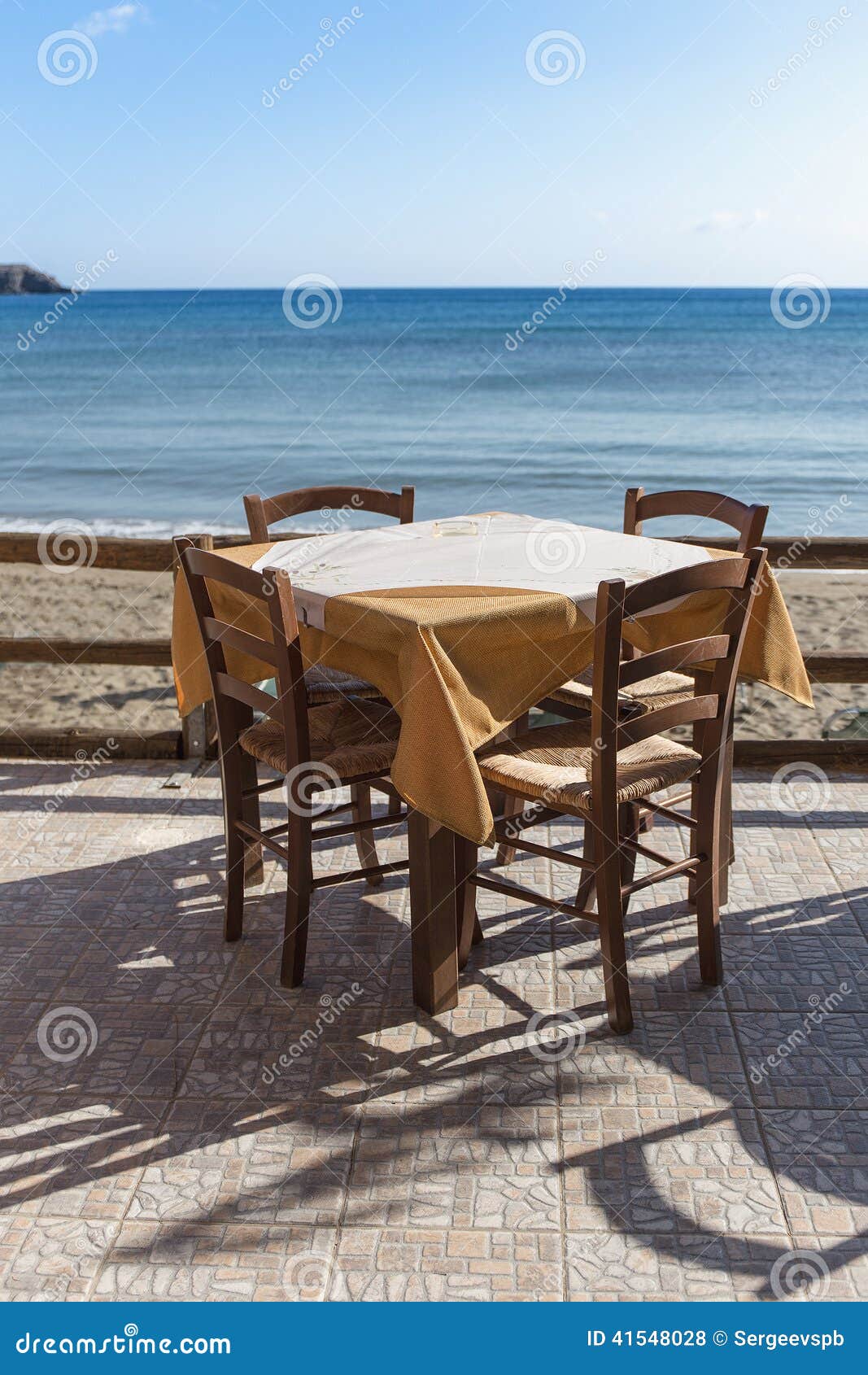 Table cafe on the shore stock photo. Image of light, design - 41548028