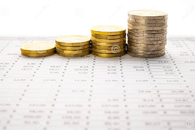 Table with Budget and Calculations. Increase or Decrease in Budget. Stock Image - Image of bank ...