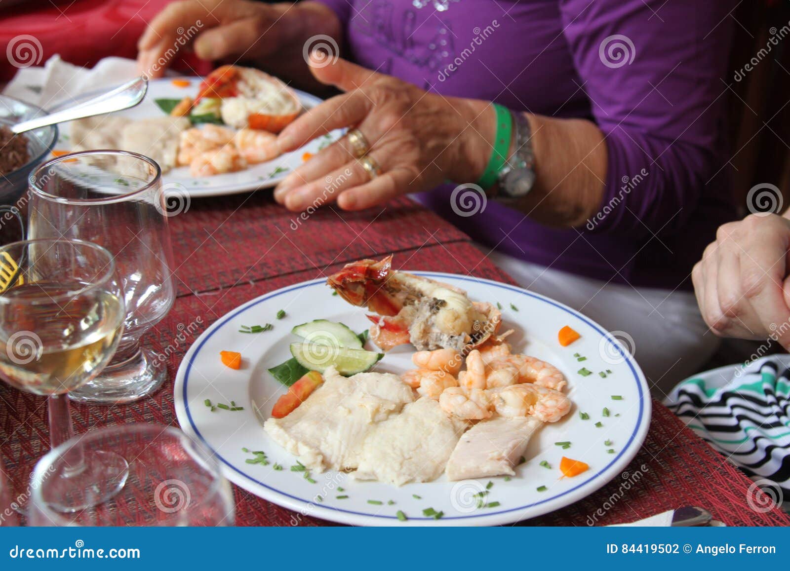 At the Table Capacity of Fish Dish Stock Photo - Image of lemon, baked ...
