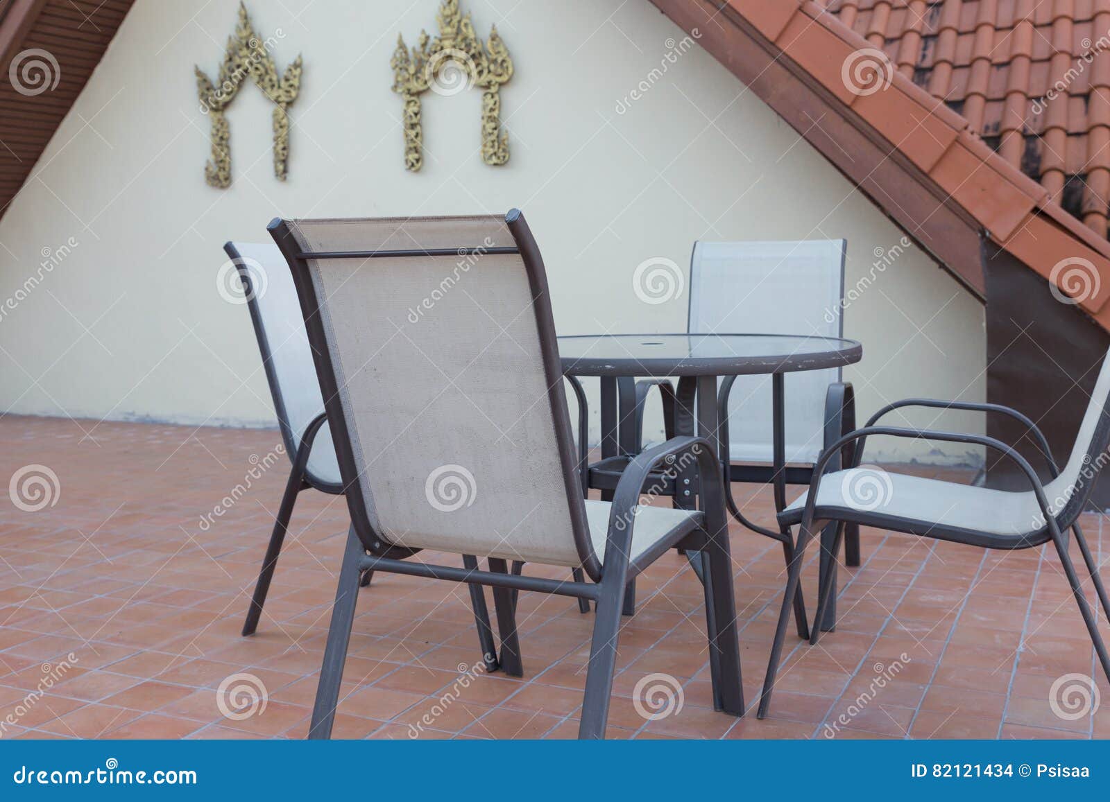 Table and Chair on Balcony Terrace Stock Photo - Image of hotel ...
