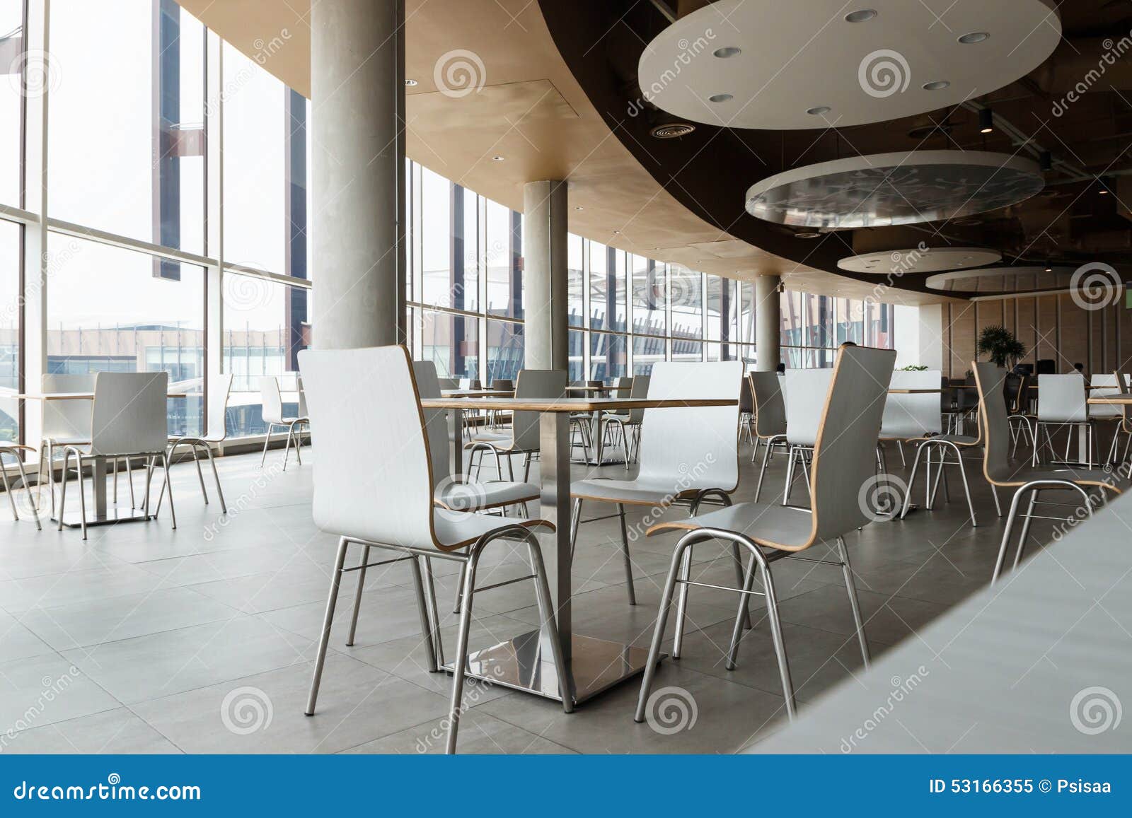 Table and Chair in Food Court Stock Image - Image of center, lunch ...
