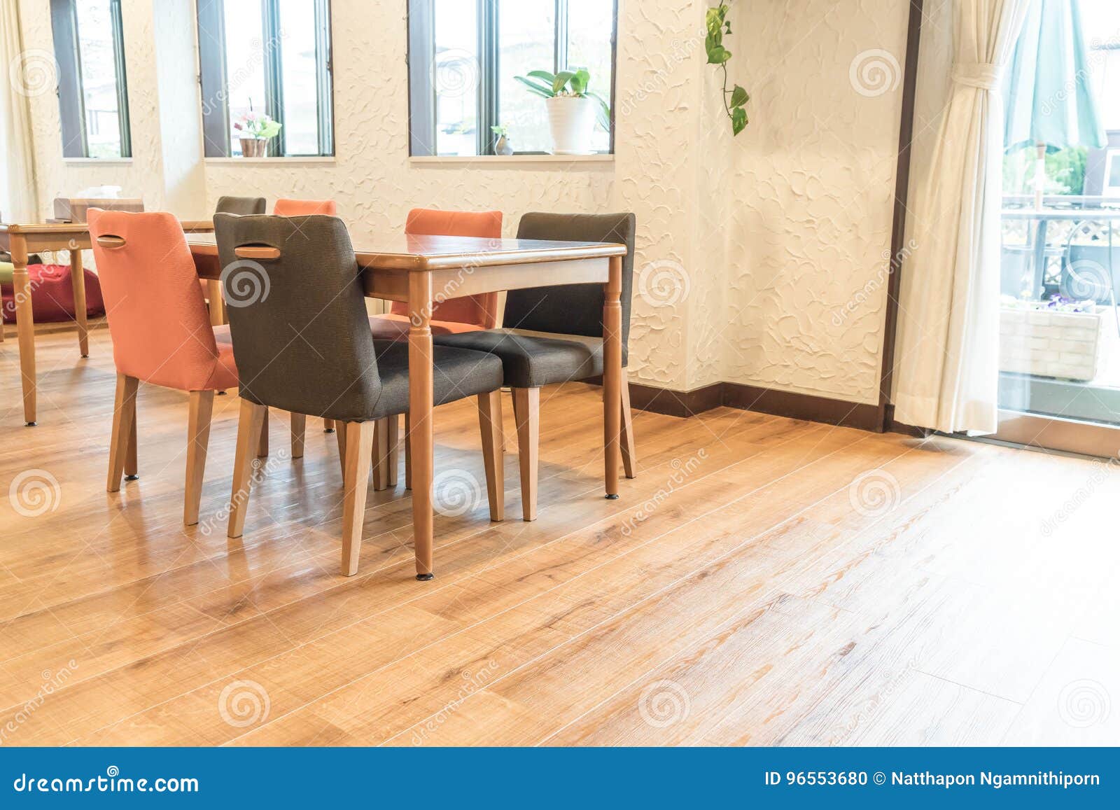 Table and Chair Interior Decoration in Living Room Stock Photo - Image ...