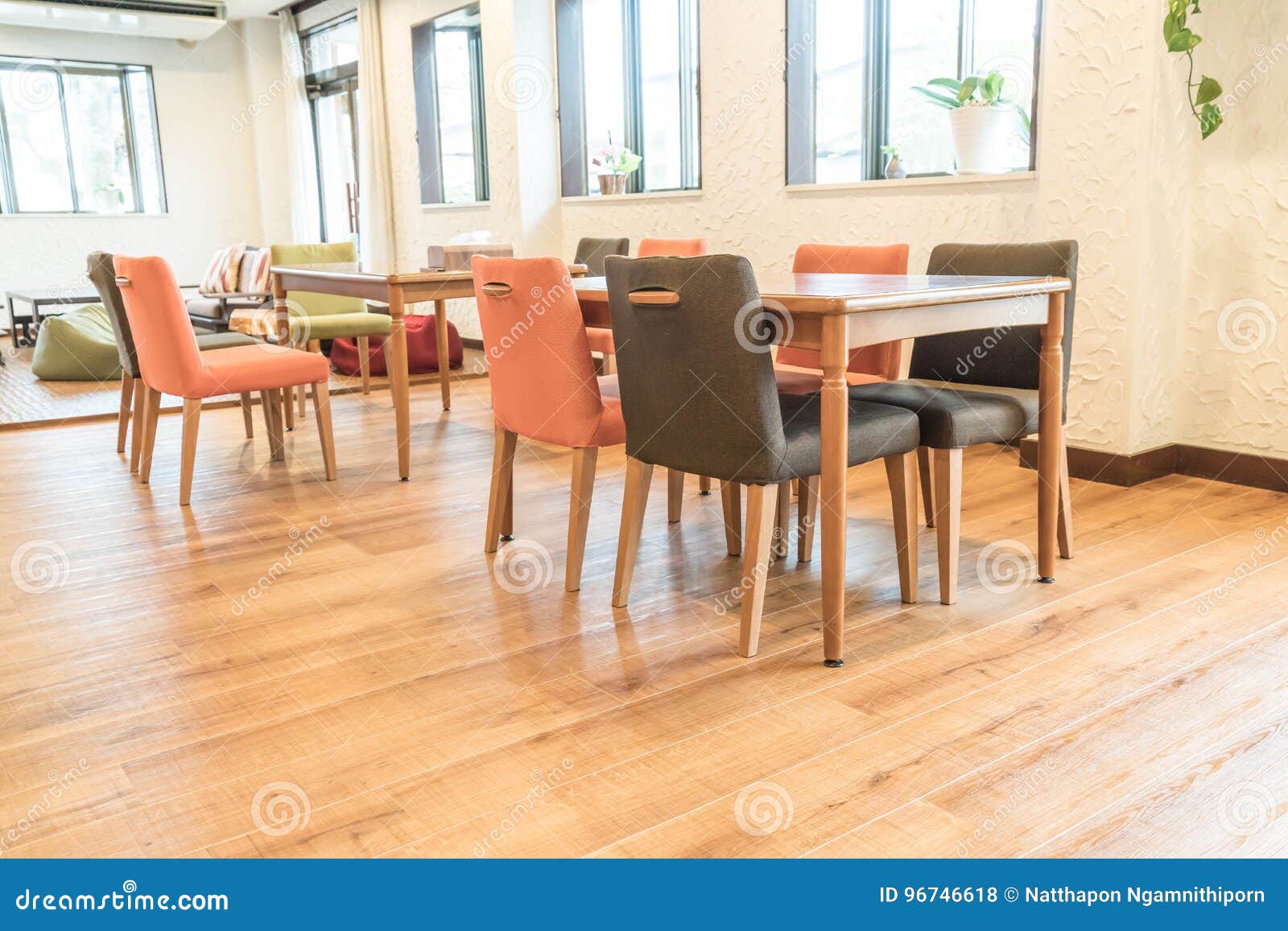 Table and Chair Interior Decoration in Living Room Stock Photo - Image ...