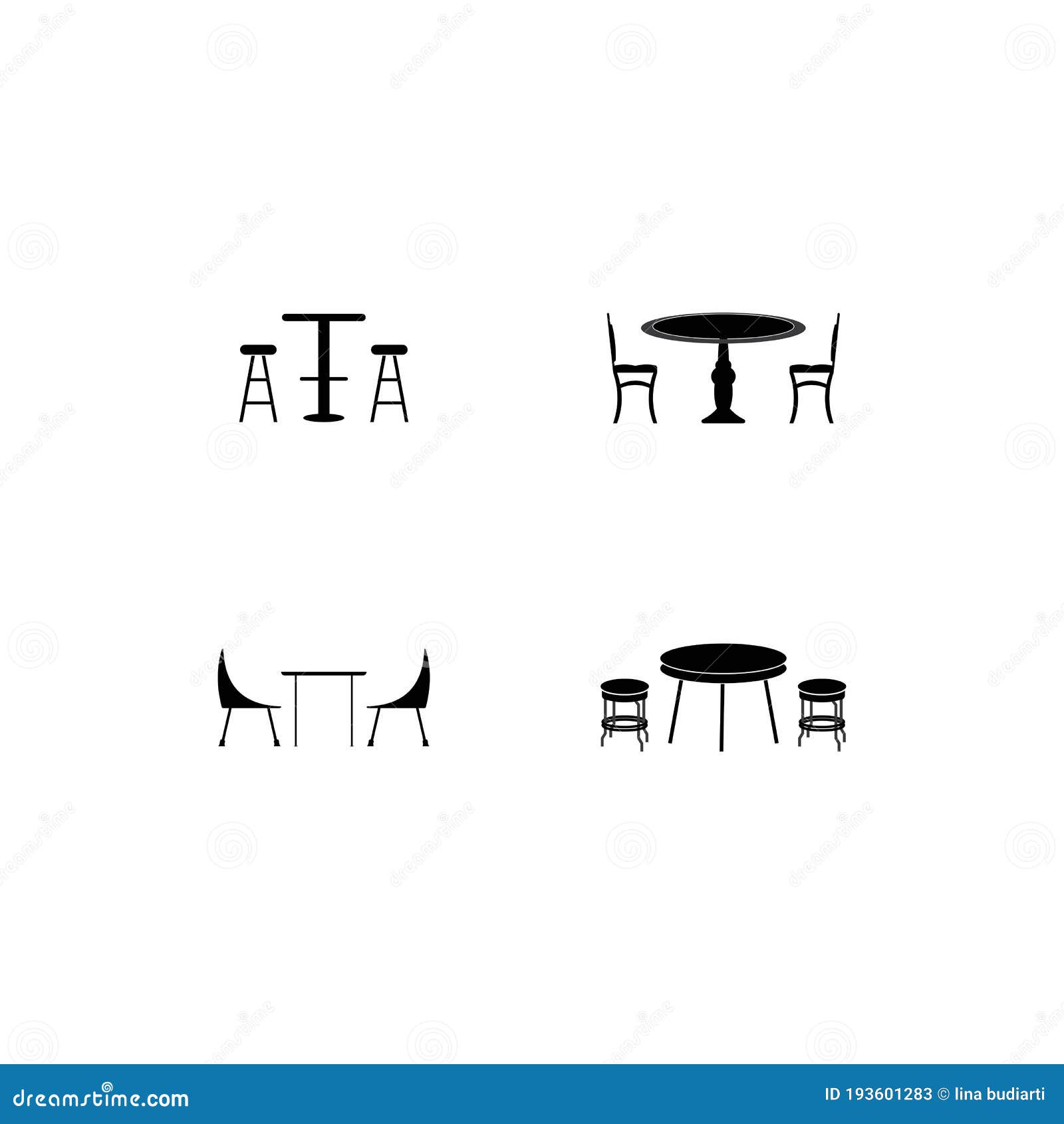 Table and chair logo stock vector. Illustration of cafeteria - 193601283