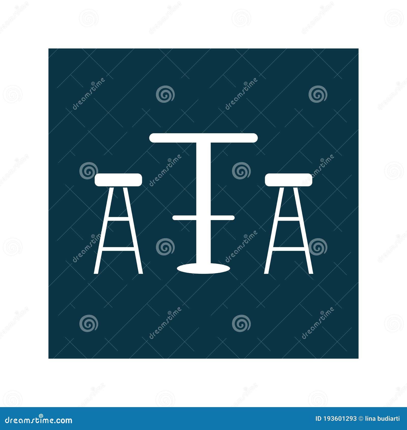 Table and chair logo stock vector. Illustration of icon - 193601293