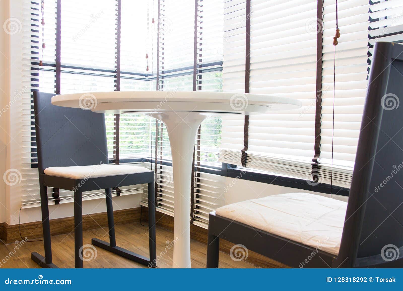 Table and chair in room stock photo. Image of decor - 128318292