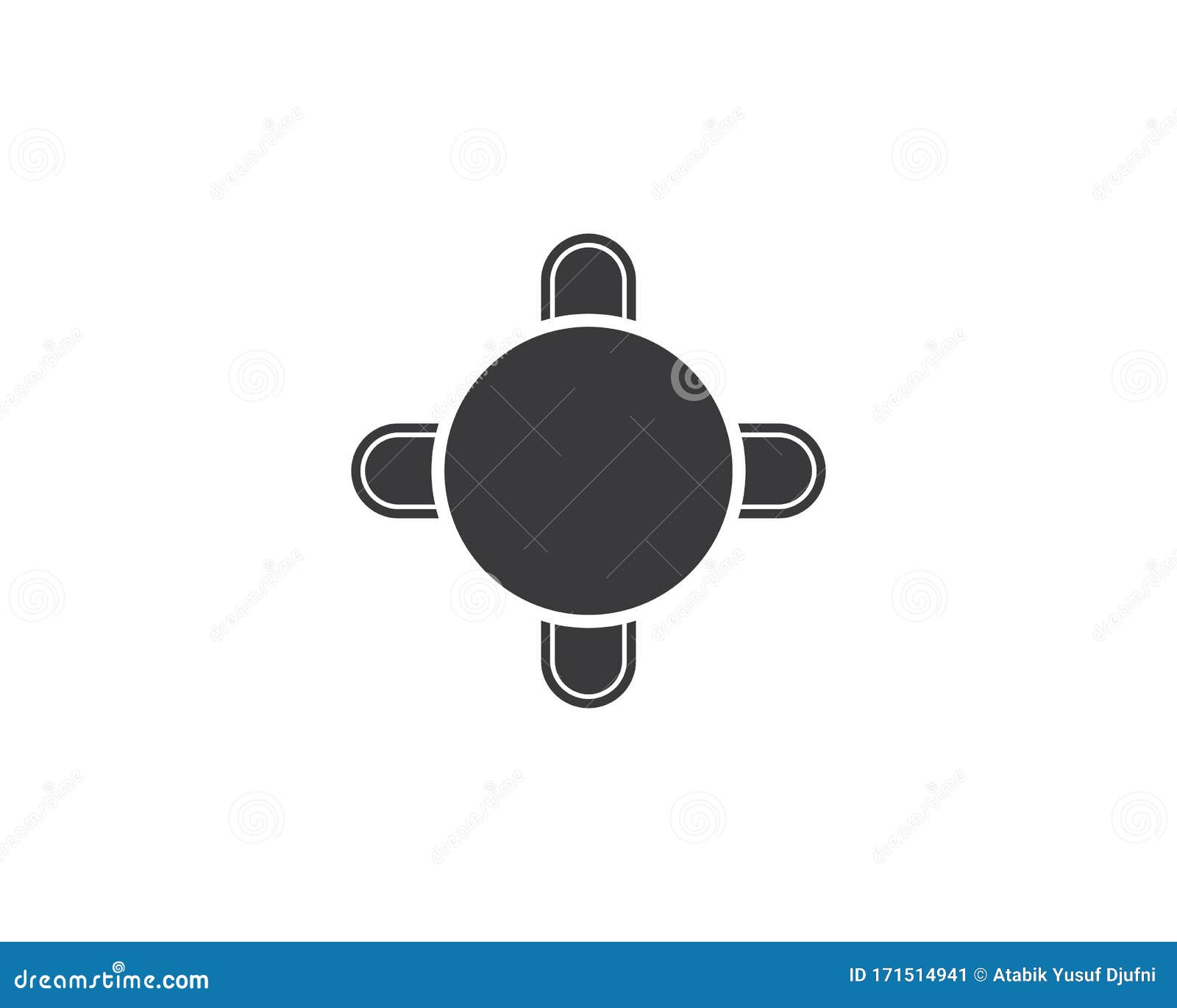 Table Chair Symbol Illustration Stock Vector - Illustration of round ...