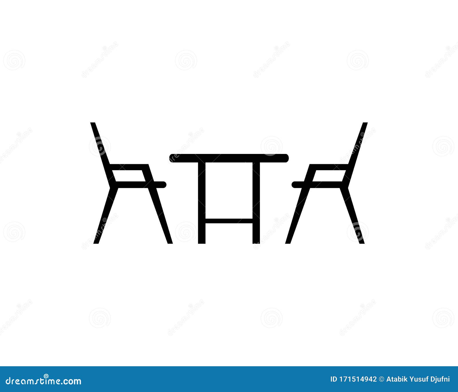 Table Chair Symbol Illustration Stock Vector - Illustration of white ...