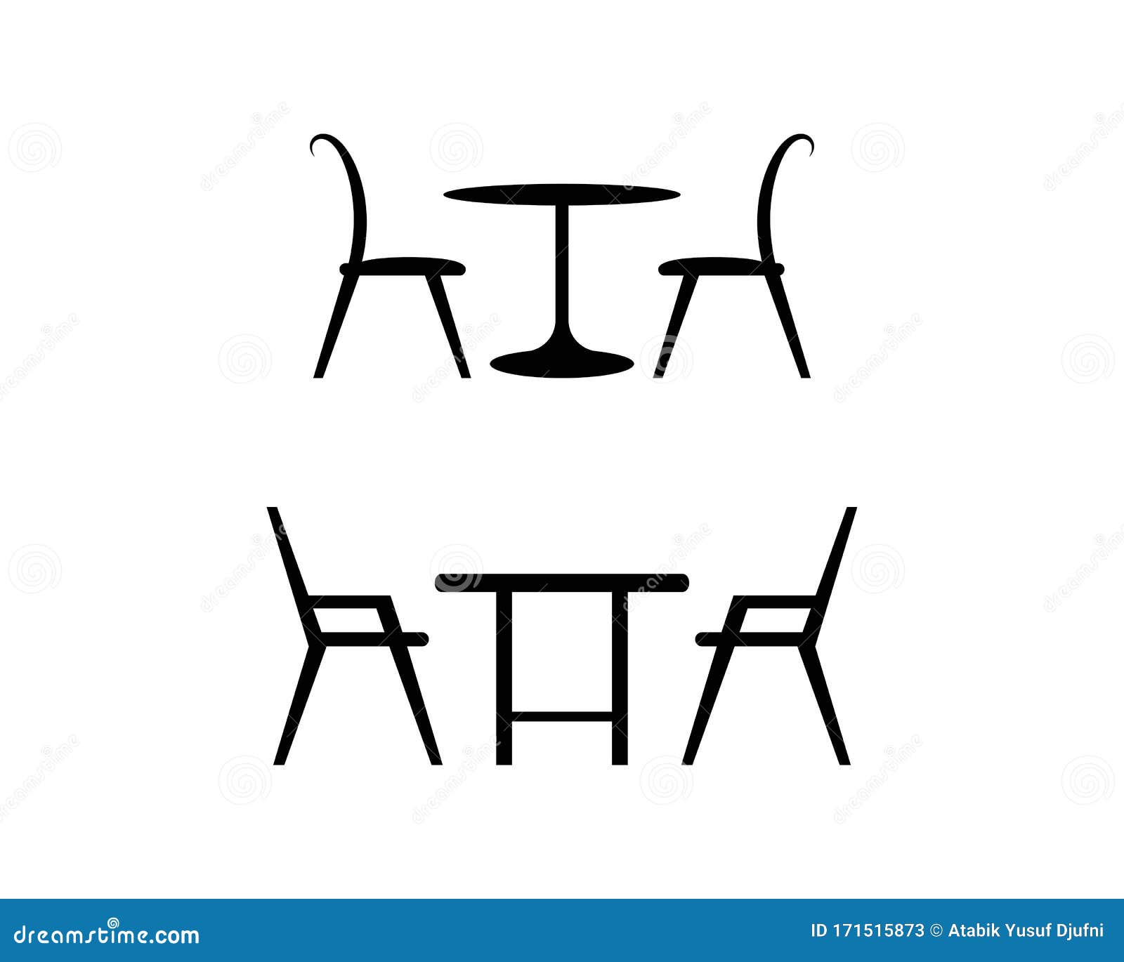 Table Chair Symbol Illustration Stock Vector - Illustration of isolated ...