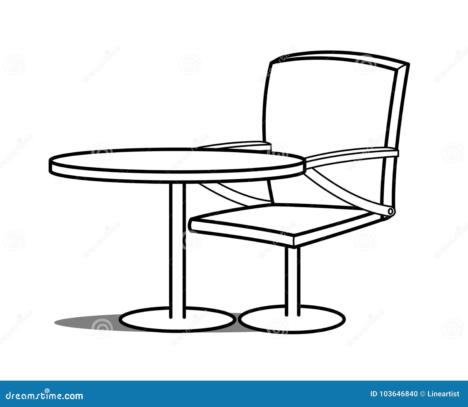Table and Chair Vector stock illustration. Illustration of design ...