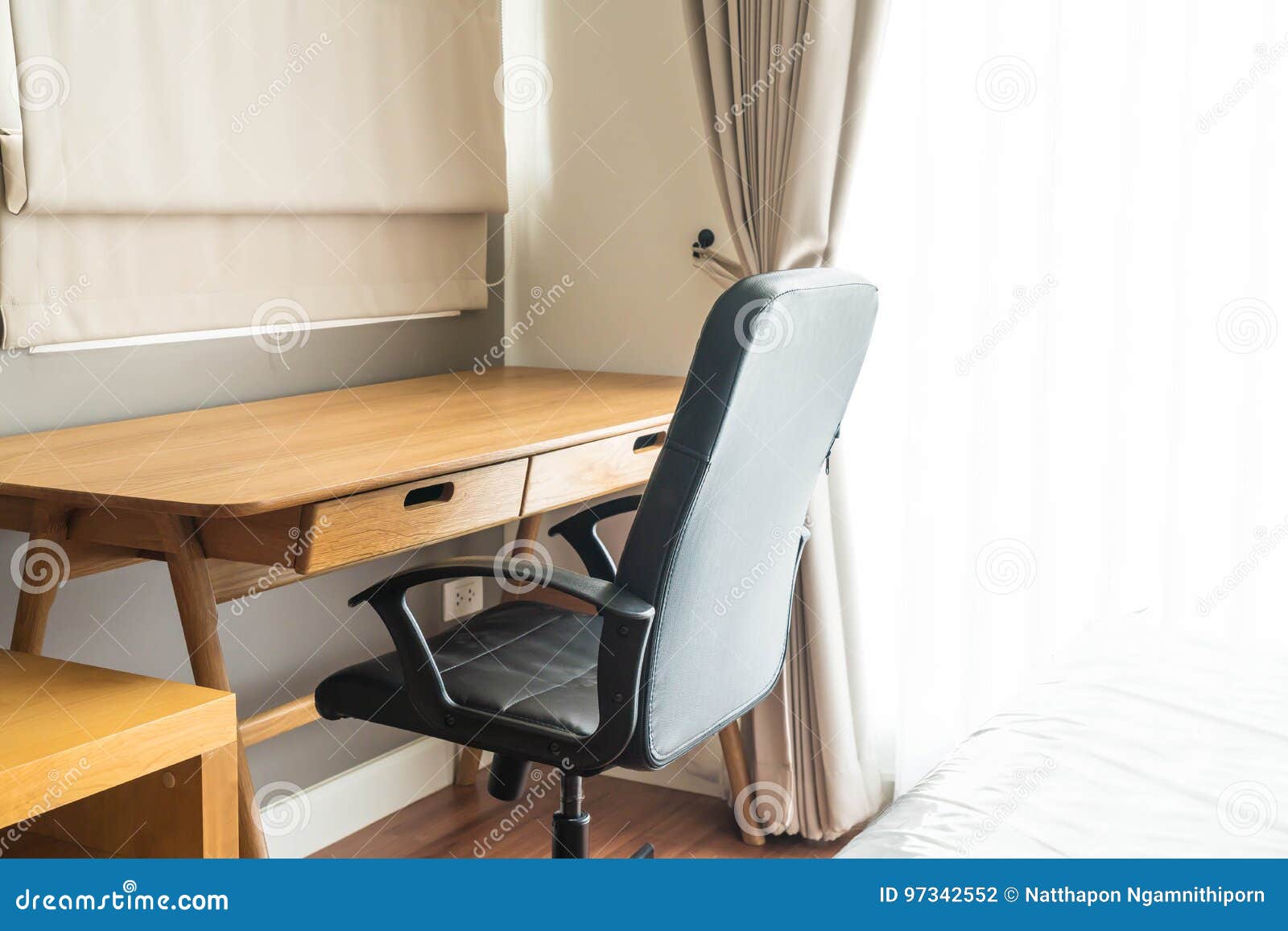 Table and Chair - Work Space at Home Stock Photo - Image of modern ...