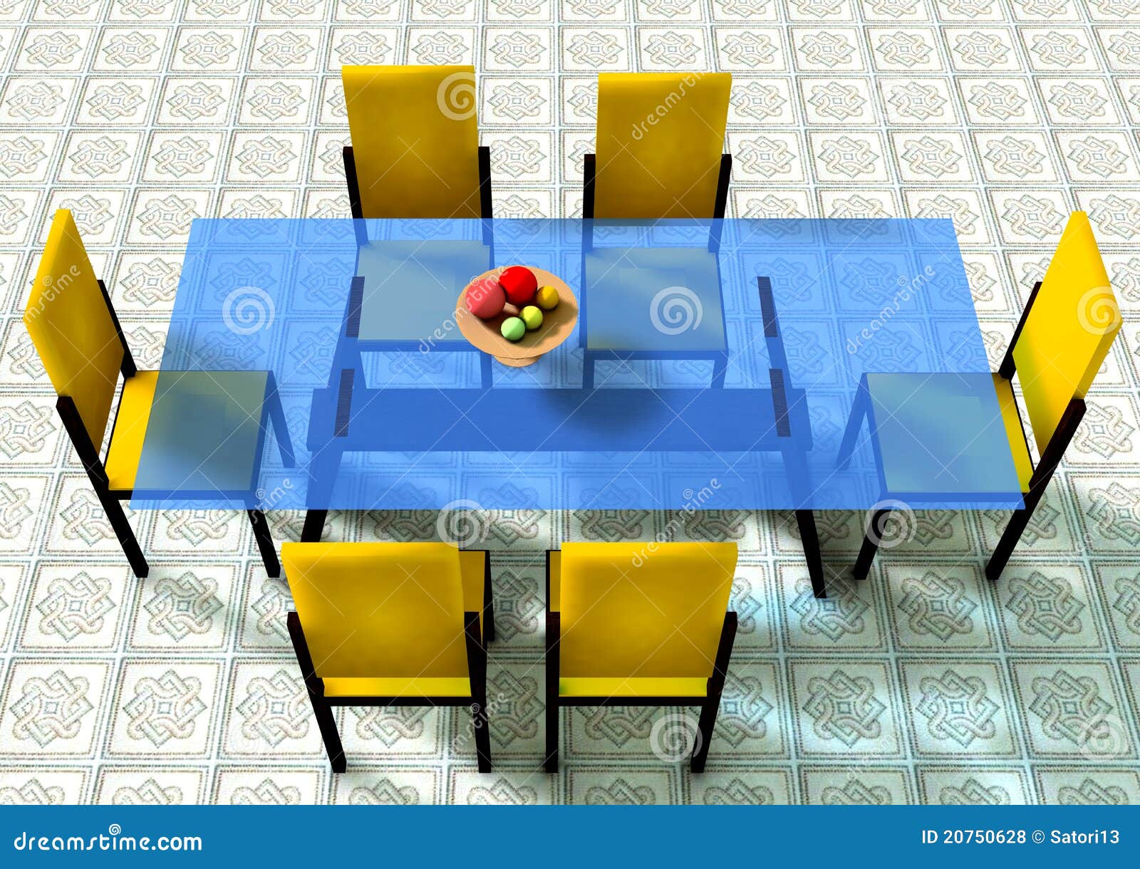Table and chairs stock illustration. Illustration of vase - 20750628