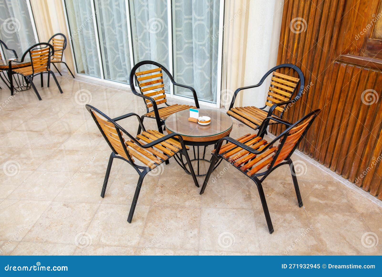 Table with Chairs in a Cafe. I Stock Image - Image of style, decoration ...