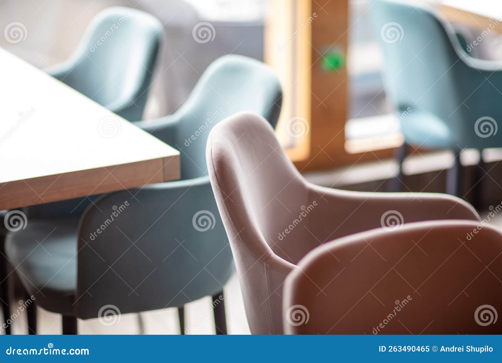 Table with Chairs in a Cafe. Stock Image - Image of glass, design ...