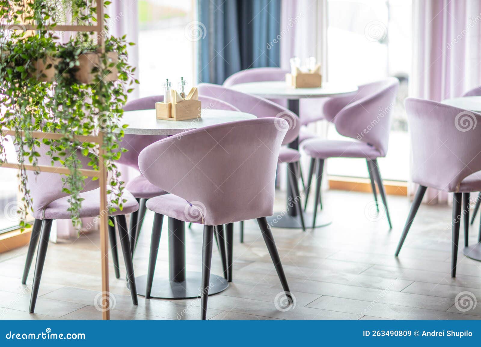 Table with Chairs in a Cafe. Stock Image - Image of room, restaurant ...