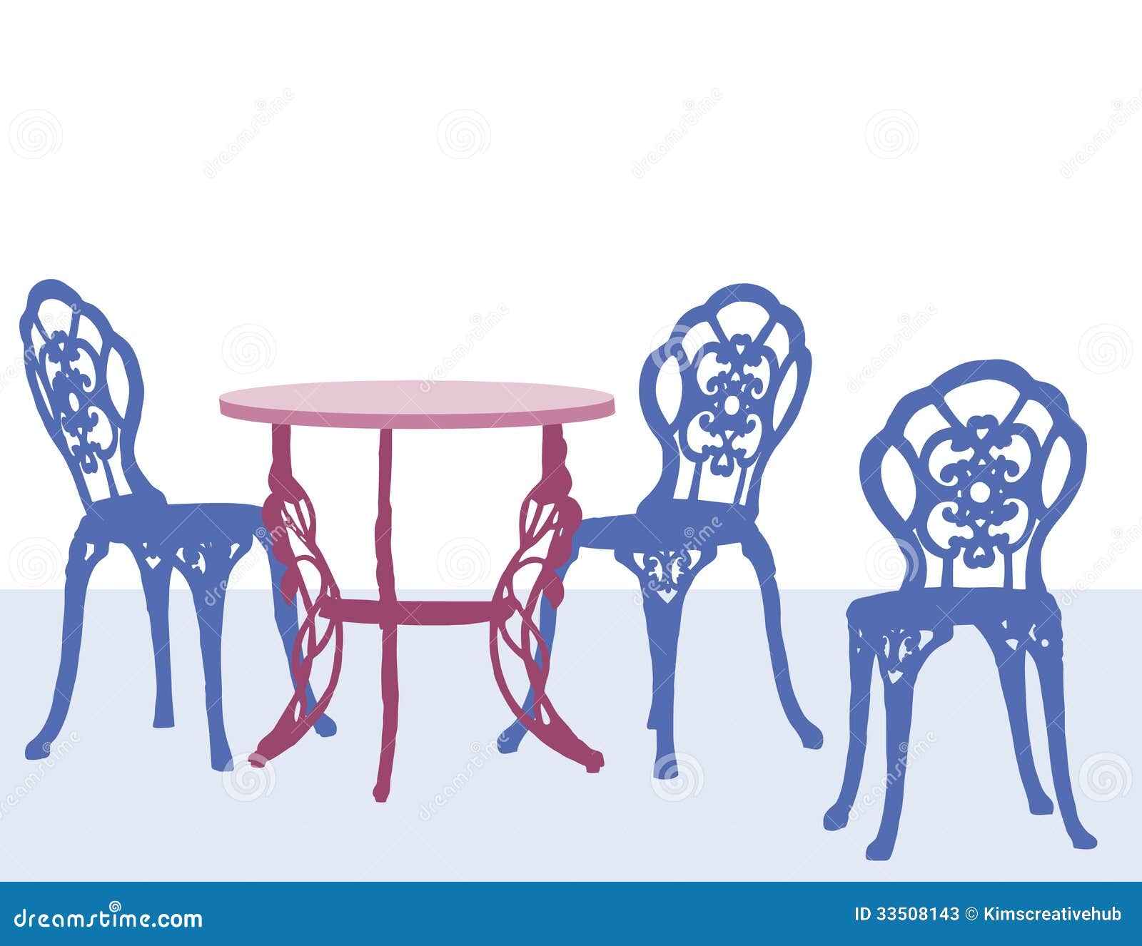 Table and Chairs stock vector. Illustration of collection - 33508143