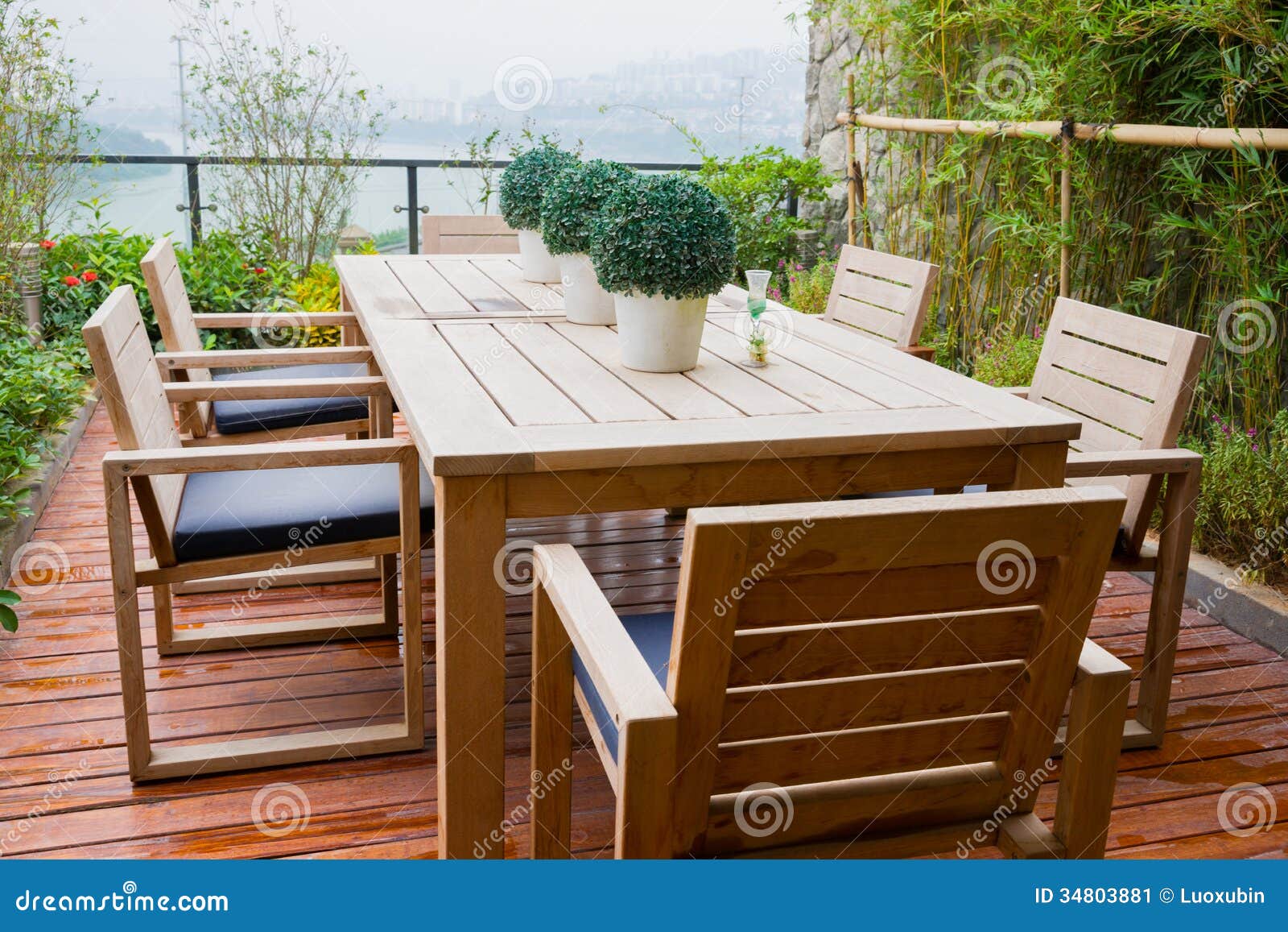 Table and chairs outdoor stock image. Image of decor - 34803881