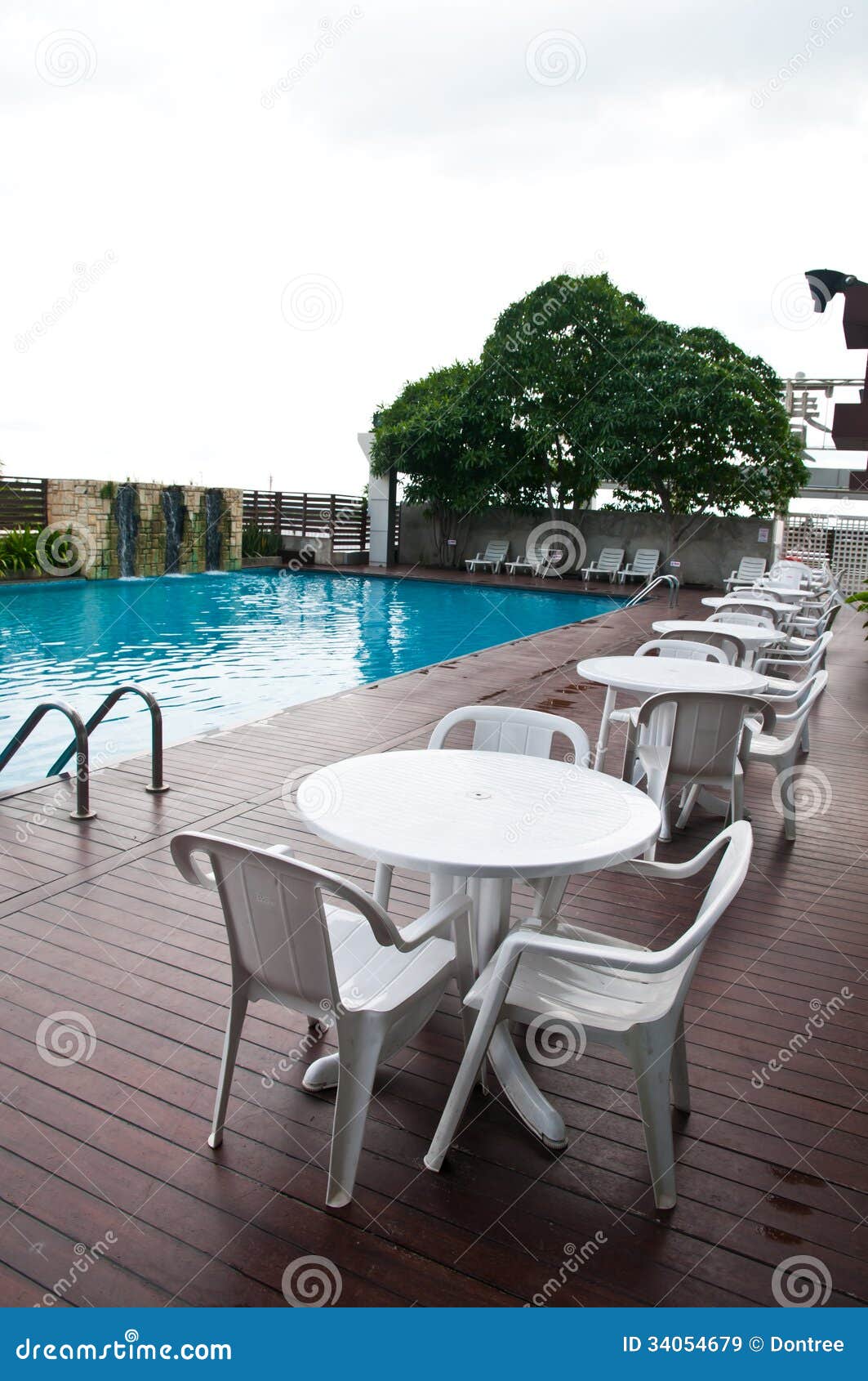 Table with chairs standing stock image. Image of leisure - 34054679
