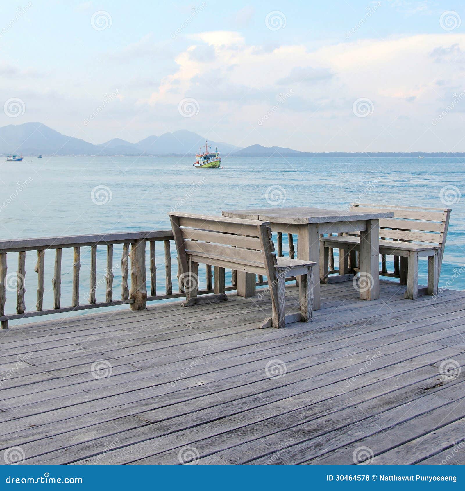 Table and Chairs on a Tropical Beach Resort Stock Photo - Image of ...