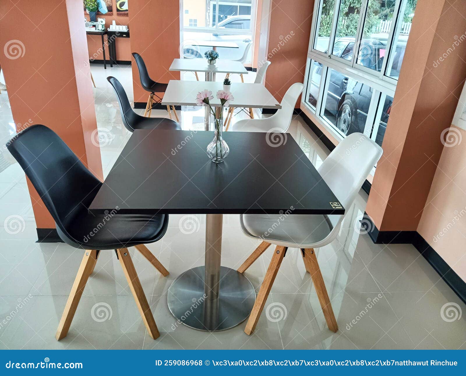 A table with chairs stock photo. Image of floor, home - 259086968