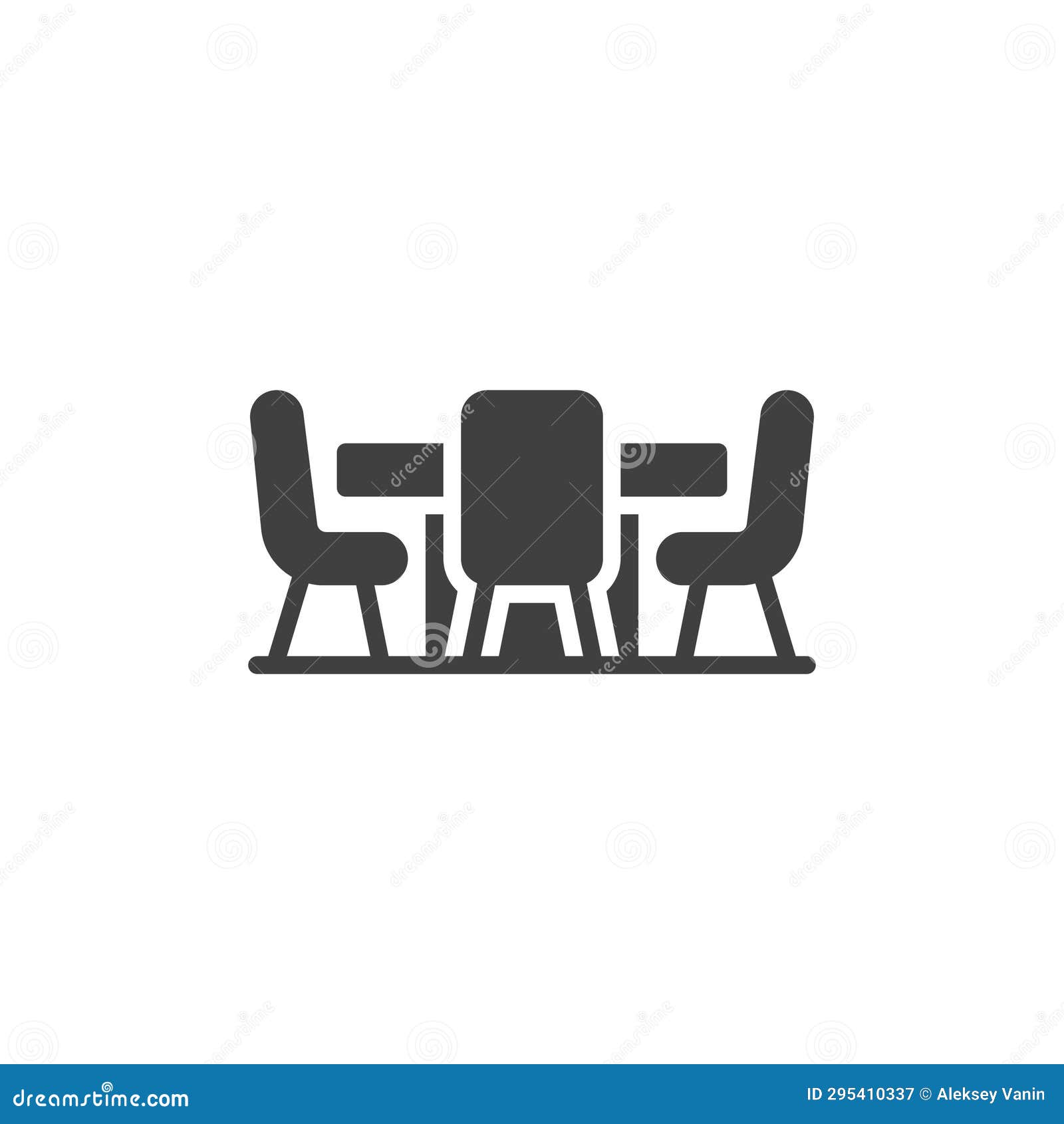 Table and Chairs Vector Icon Stock Vector - Illustration of pixel ...