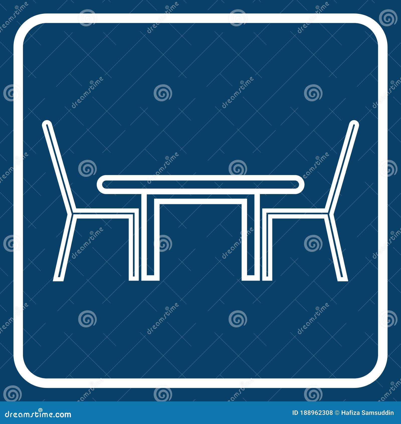 Table and Chairs. Vector Illustration Decorative Design Stock Vector ...