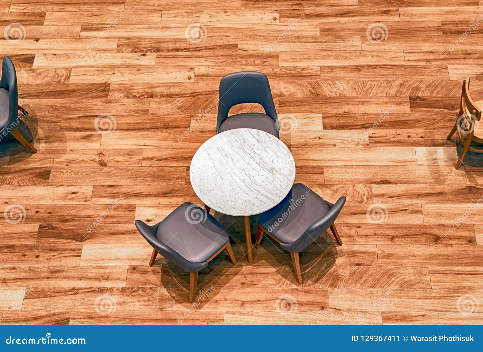 Table and Chairs View from Above Stock Image - Image of place, group ...