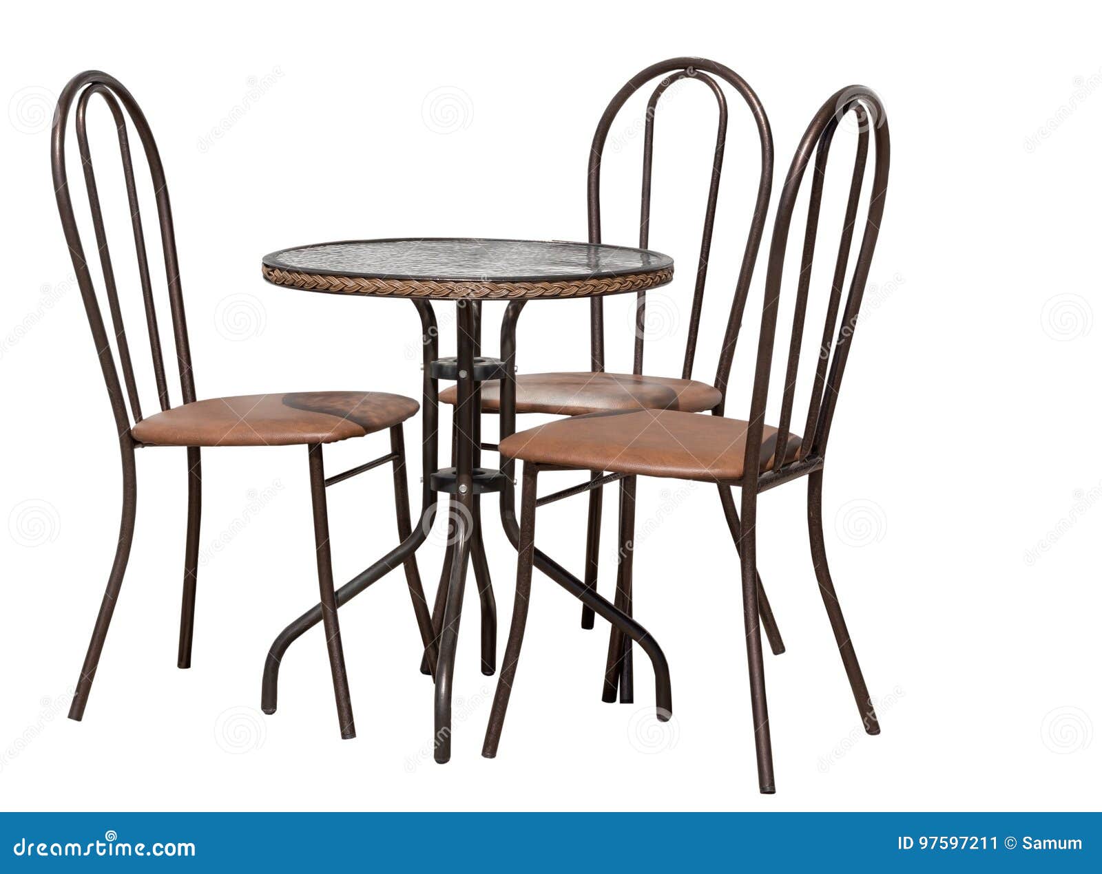 Table and chairs on white stock image. Image of table - 97597211