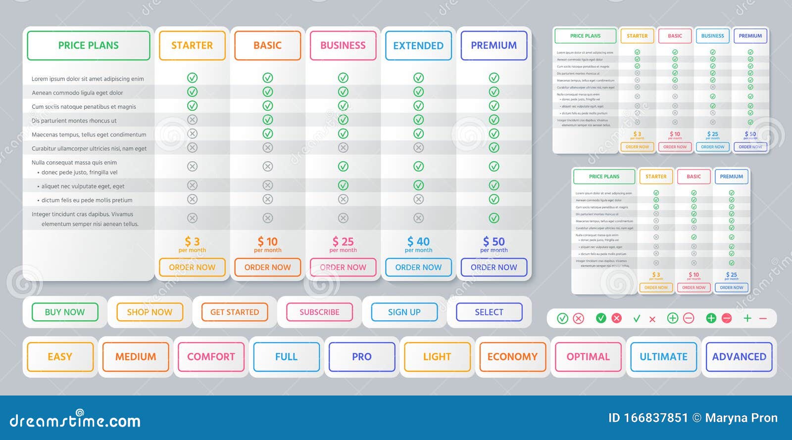 Comparison Price Chart Table, Pricing Plan Vector Template ... Comparison Price Chart Table, Pricing Plan Vector Template ...