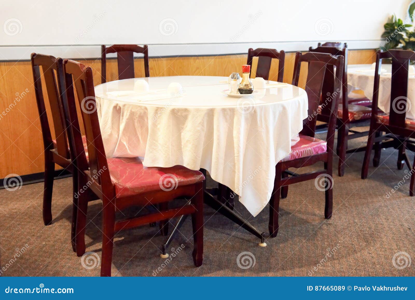 Table in Chinese Restaurant Stock Image - Image of background, interior ...
