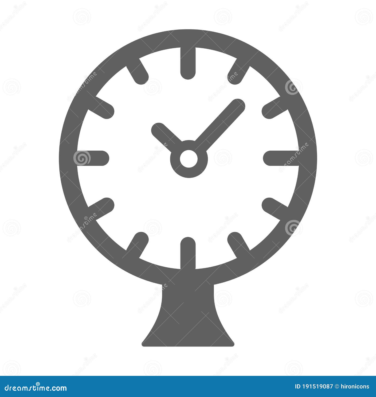Table Clock Icon / Gray Color Stock Vector - Illustration of decoration ...