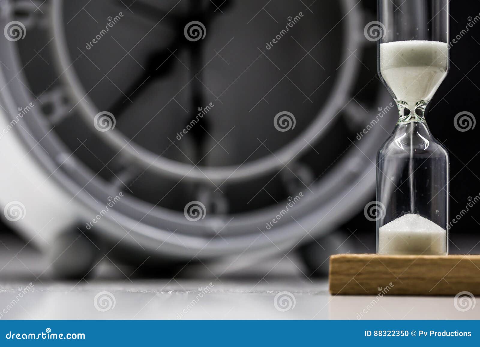 Table Clock with Sand Closeup Stock Illustration - Illustration of ...