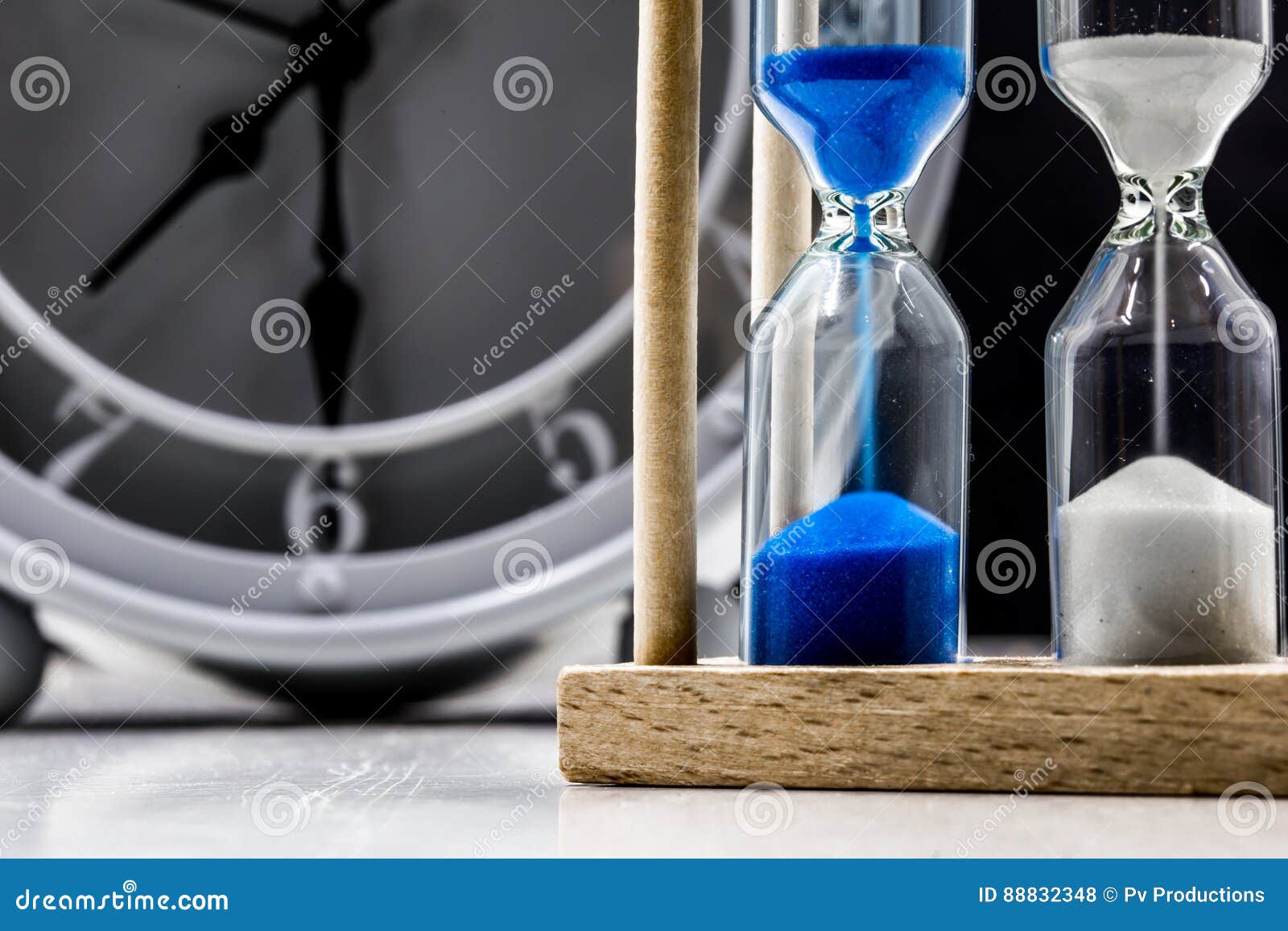 Table Clock with Sand Closeup Stock Photo - Image of glass, design ...