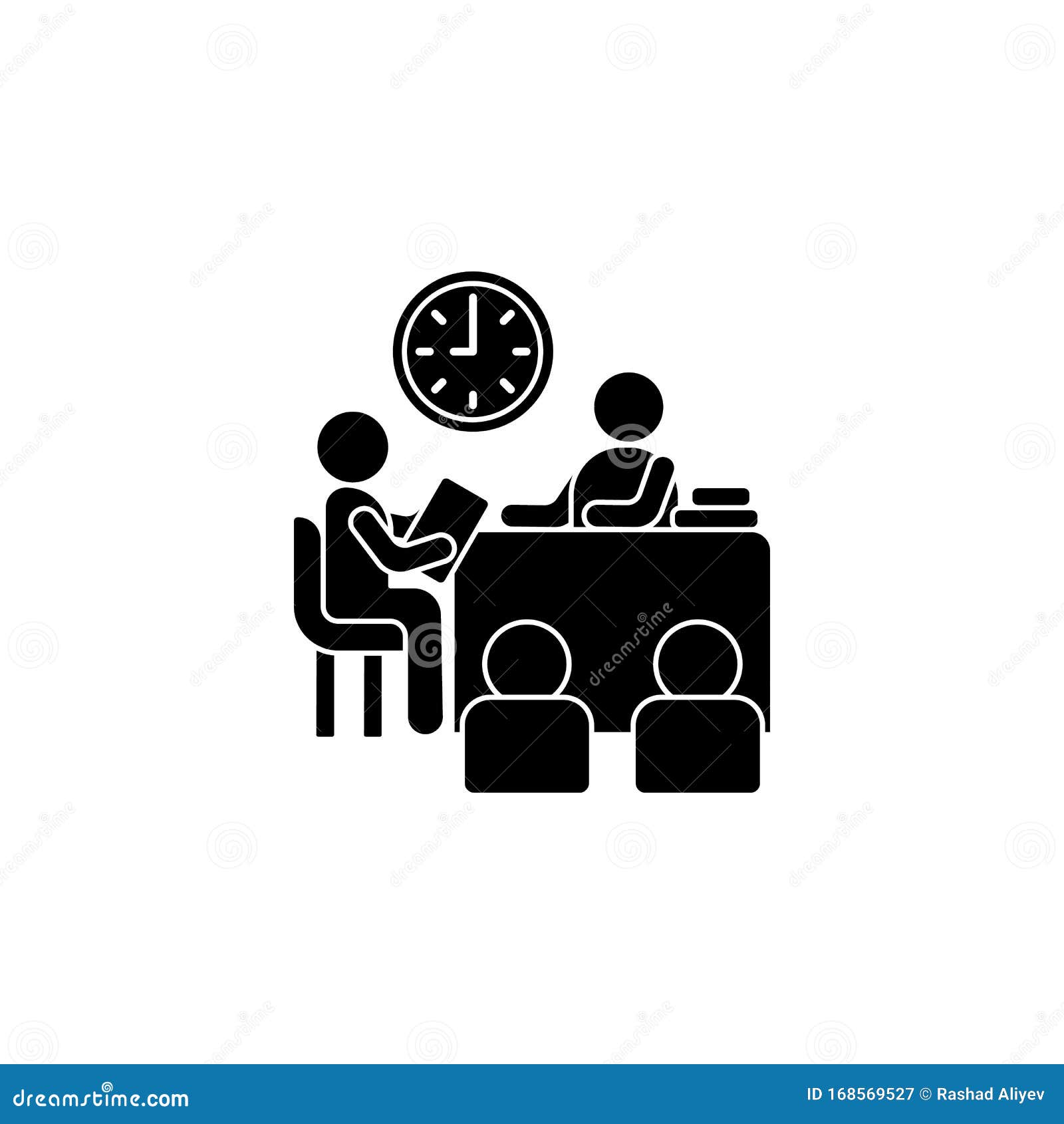 Table Clock Training Icon. Simple Business Indoctrination Icons for Ui ...