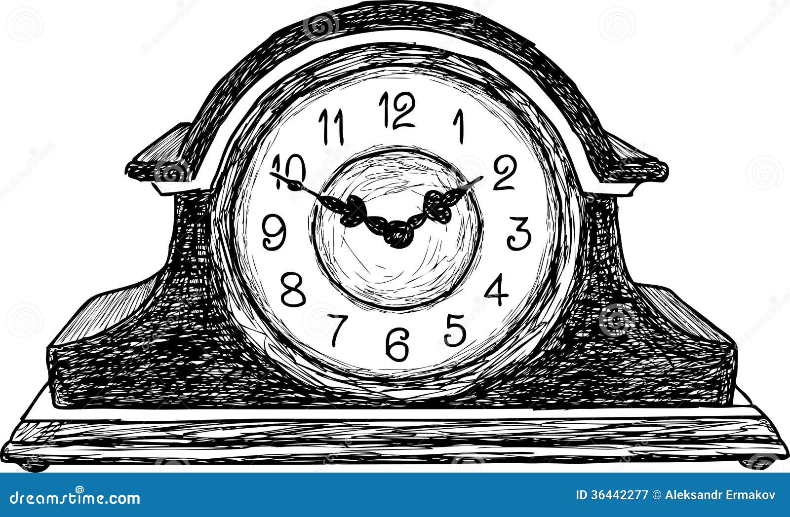 Table clock stock vector. Illustration of history, single - 36442277