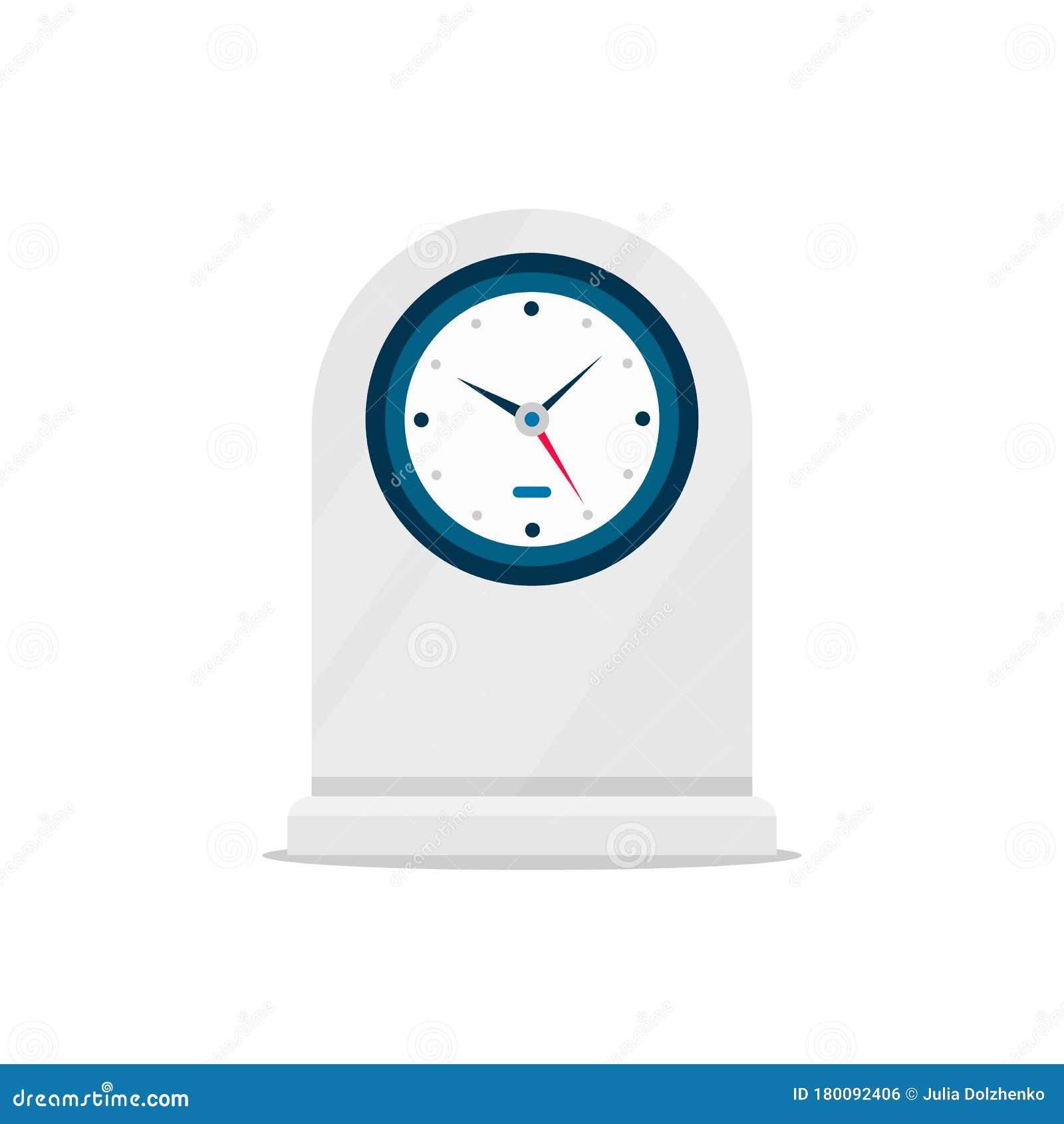 Table Clock Vector Illustration. Watch Time Sign Symbol Stock Vector ...