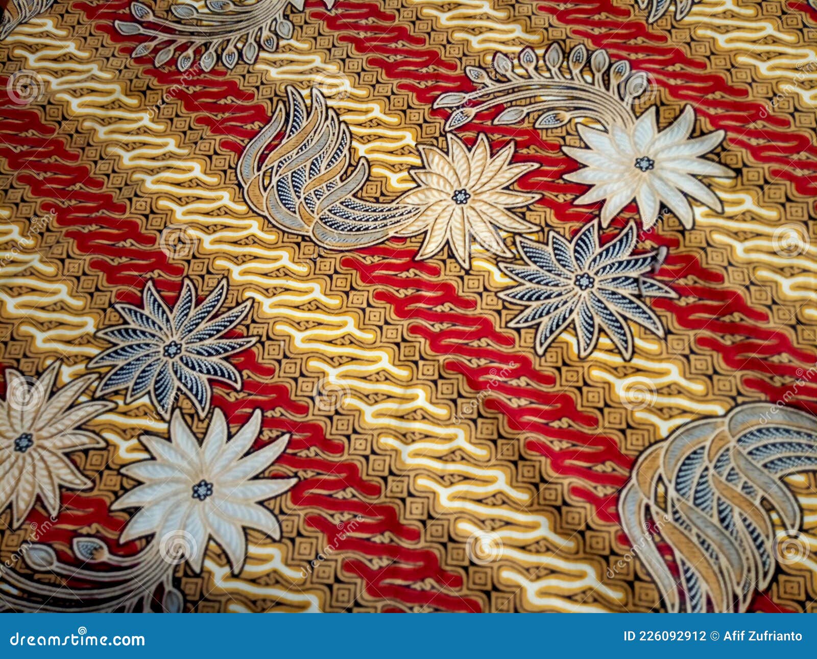 Table Cloth with Batik Pattern from Indonesia Stock Photo - Image of ...