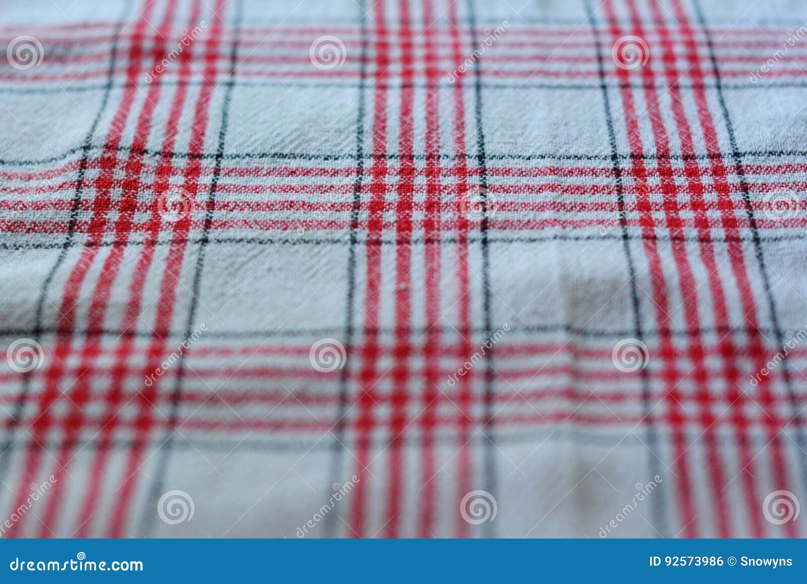 Table Cloth Kitchen Red Color Stock Photo - Image of breakfast, fabric ...