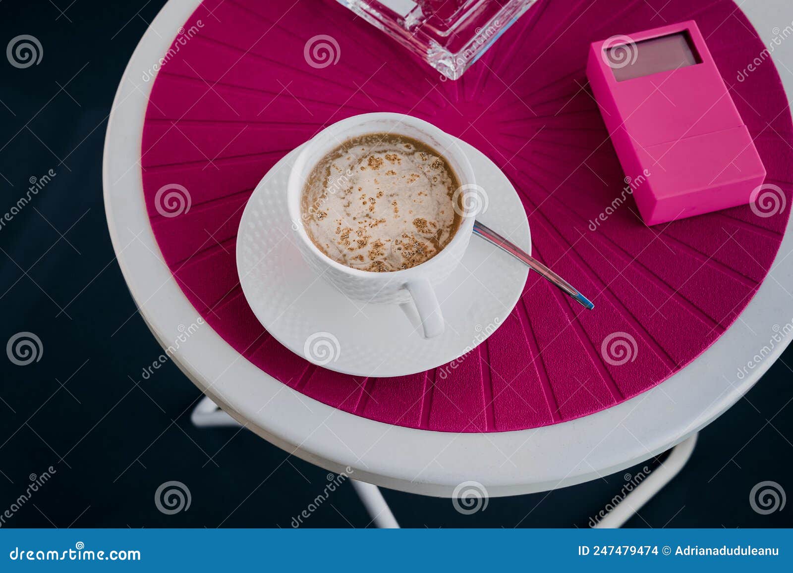 Table with Coffee Cup Ashtray and Cigarettes Stock Photo - Image of ...