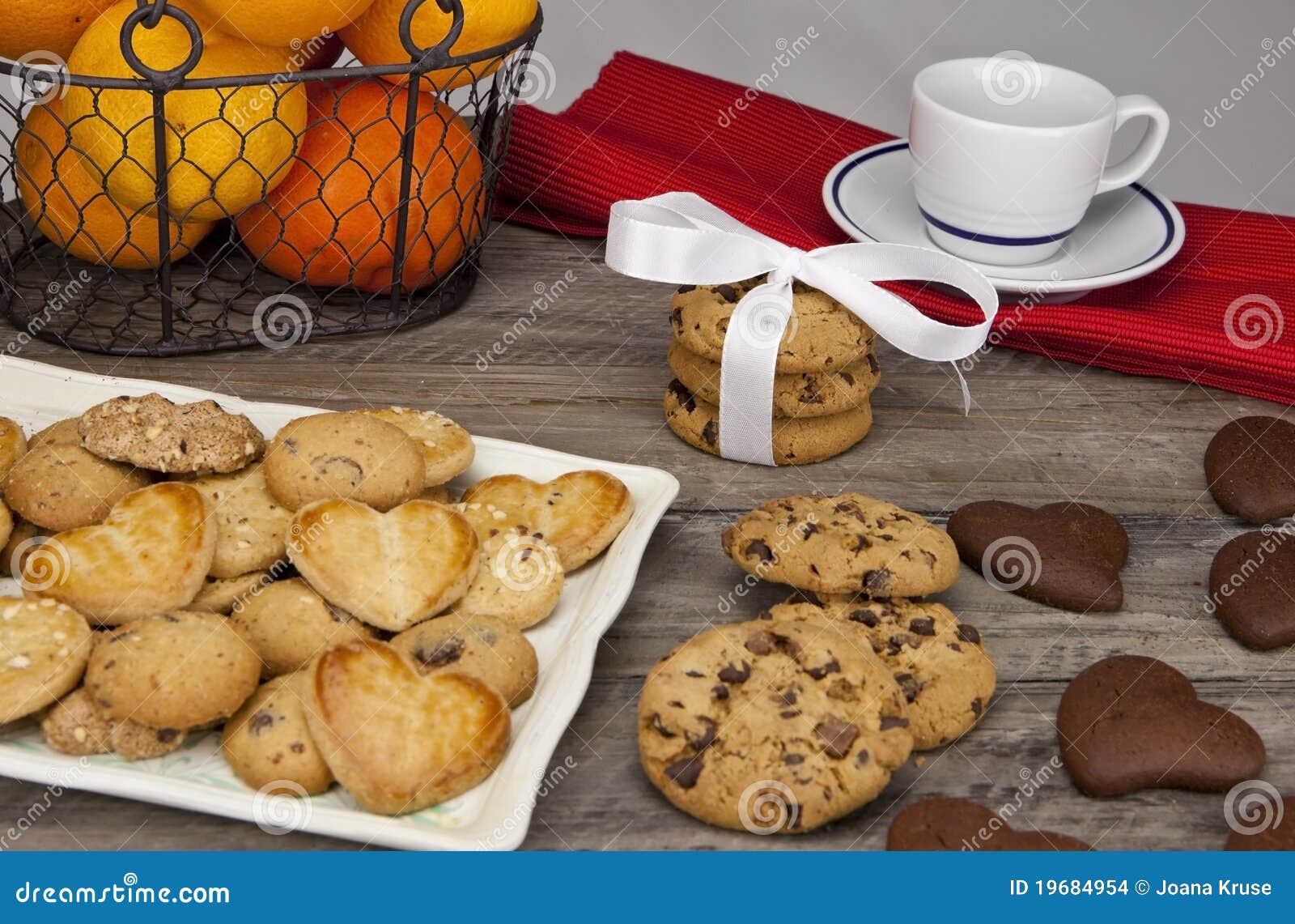 Table Covered with Biscuits Stock Photo - Image of chocolate, bottle ...
