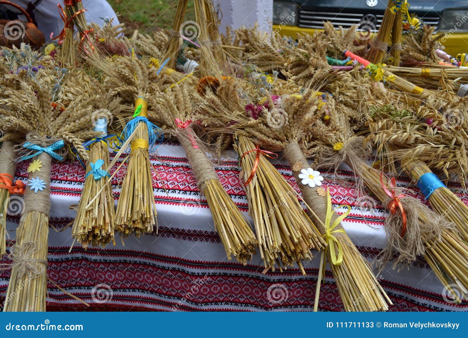 Sheaf of Wheat Lie on the Table Stock Image - Image of wheat ...