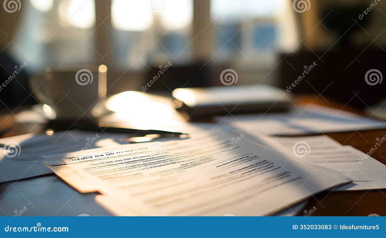 Stack Of Papers Sketch Drawing. Illustration Of Office Documents. Pile ...