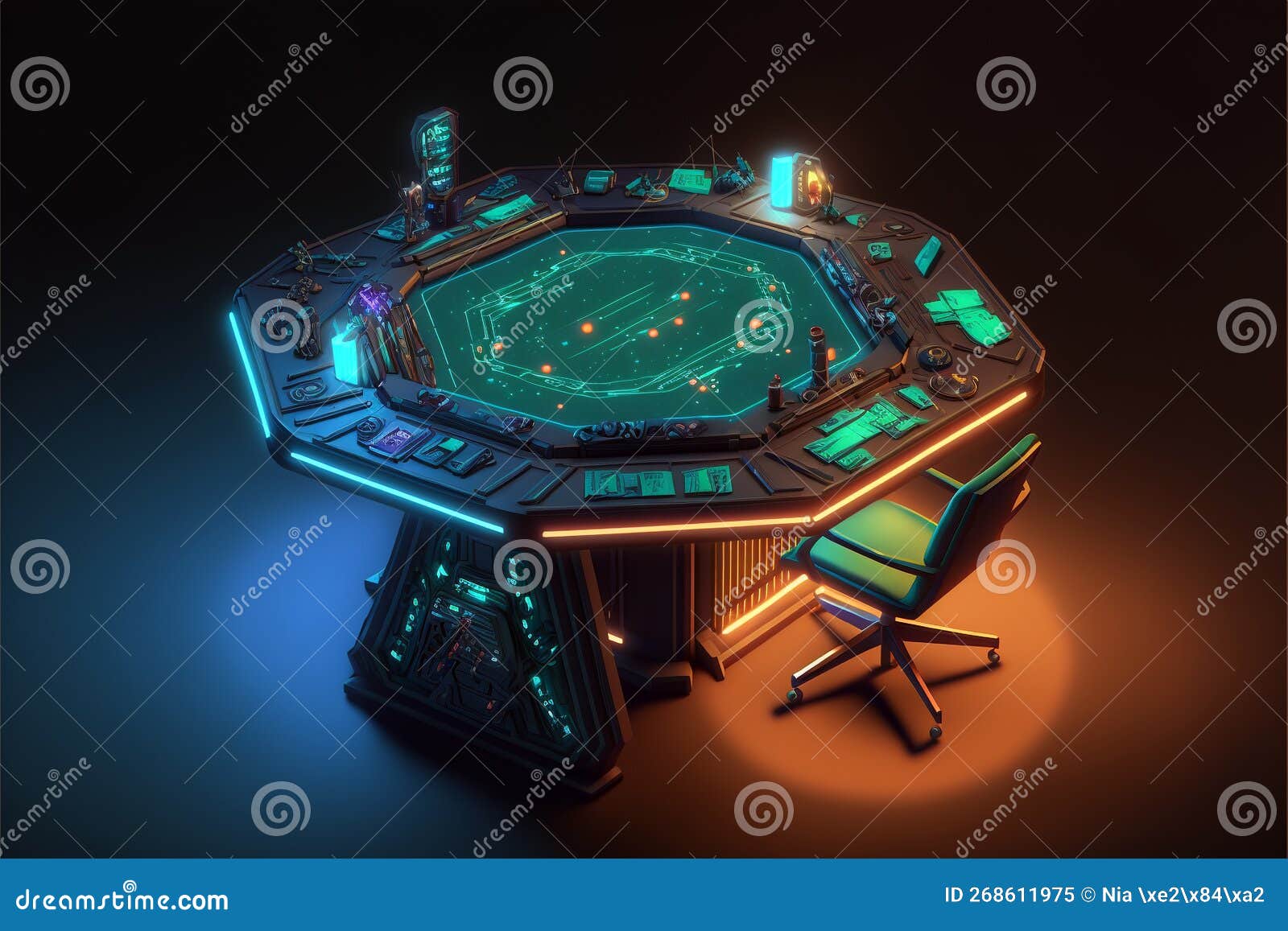 Table Cyberpunk Metaverse Lowpoly, Creative Ai Stock Image - Image of ...