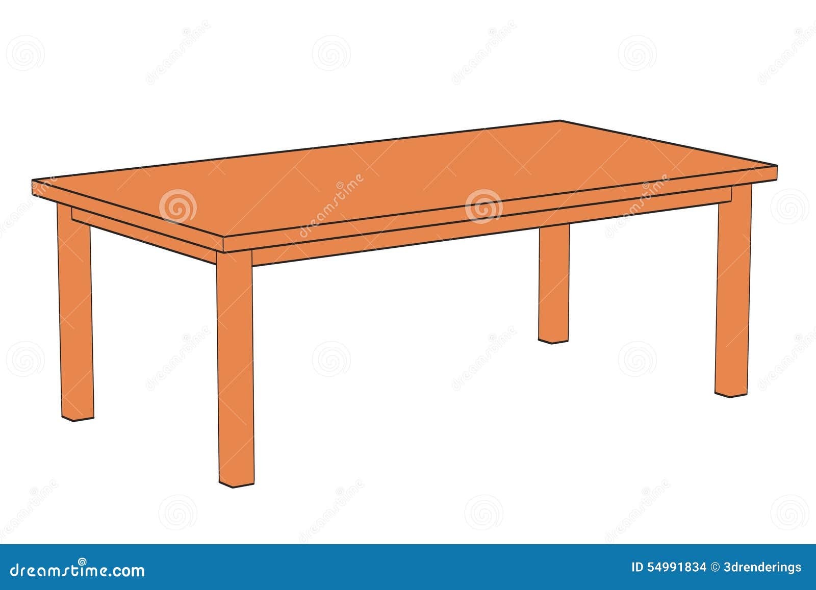 Table stock illustration. Illustration of toon, hand - 54991834