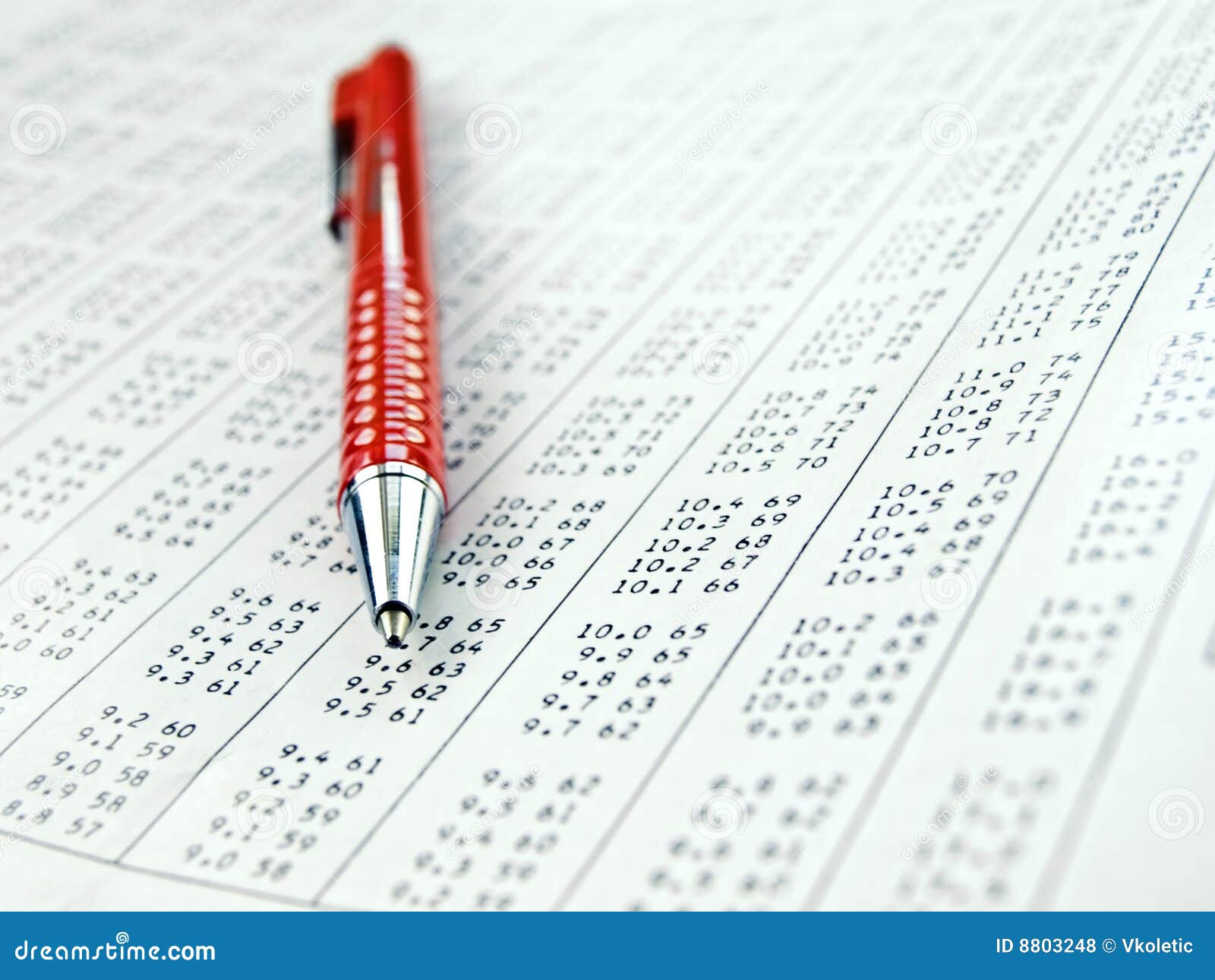 Table with data figures stock photo. Image of concept - 8803248
